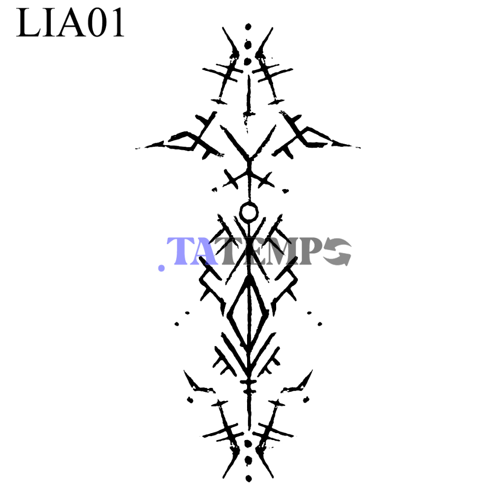 Jual TATEMPO tato temporer - Motif tattoo garis/Vertical Line Tattoo ...