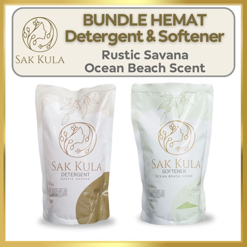 Jual Sak Kula Bundle Hemat Detergent & Softener (Rustic Savana & Ocean Beach) | Shopee Indonesia