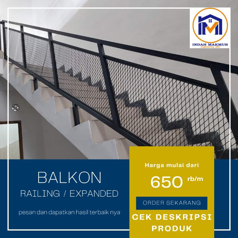 Jual pagar balkon/railing model industrial expanda | Shopee Indonesia
