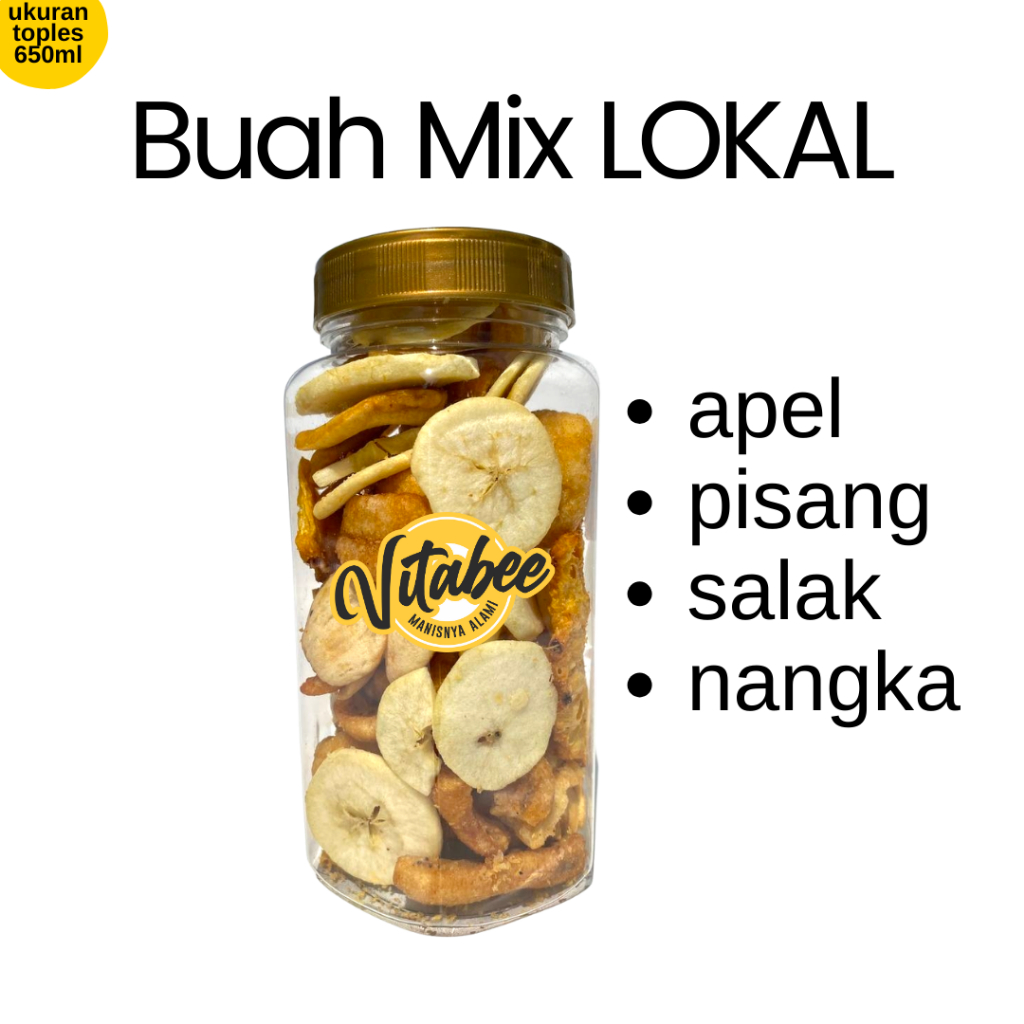Jual Keripik Buah dan Sayur Toples Mix (Strawberry, Buah Tin, Durian ...