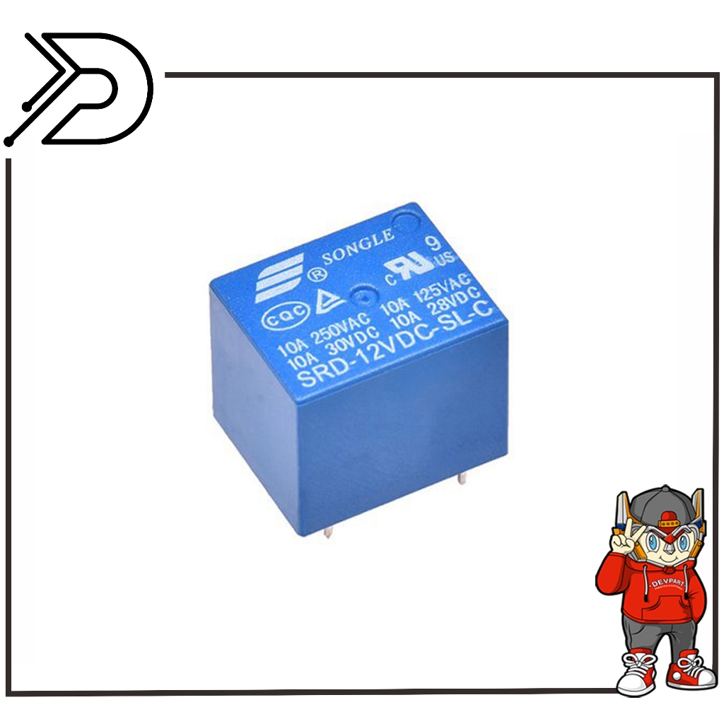 Jual Relay 12V 10A SRD-12VDC-SL-C 5 Pin 5P DC | Shopee Indonesia