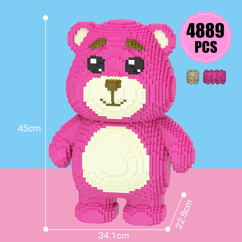 Jual 50CM Nano Building Blocks Strawberry Bear Culomi Blok Bangunan ...