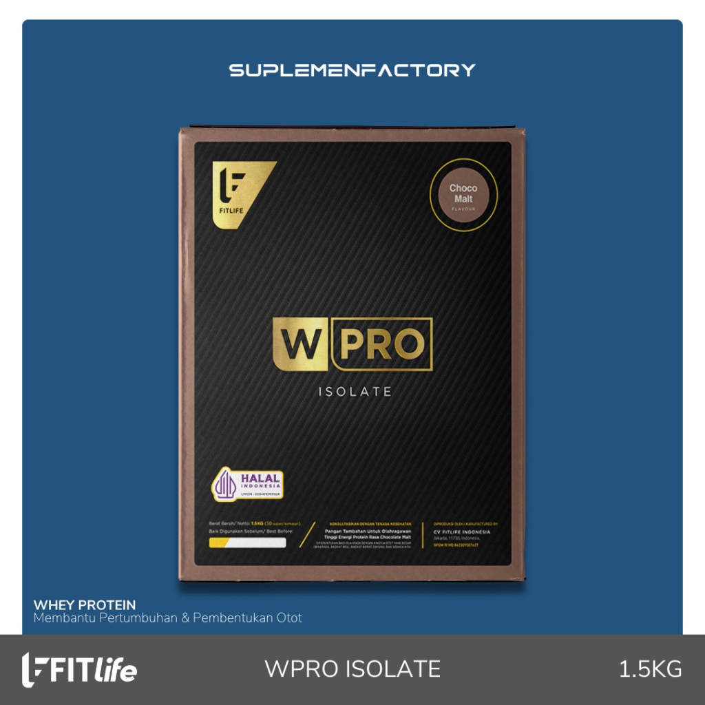 Jual Fitlife WPro Isolate 1,5 Kg 3 Lbs Whey Protein | Shopee Indonesia