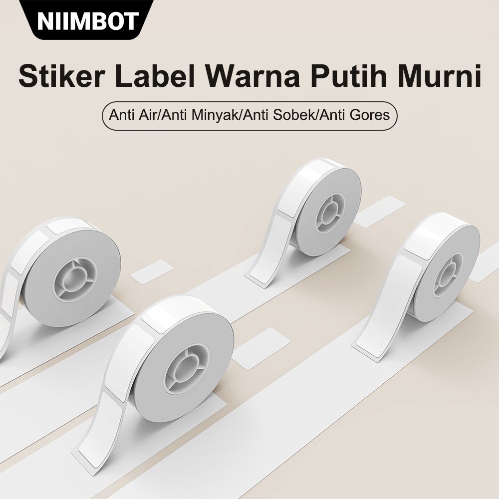 Jual NIIMBOT D11 / D110 / D101 Kertas Label Putih Thermal Stiker ...
