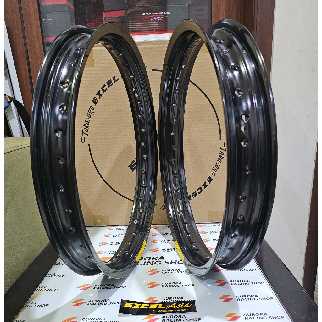 Jual VELG TAKASAGO EXCEL SET 18 X 185 / 215 HOLE 36 - BLACK | Shopee ...