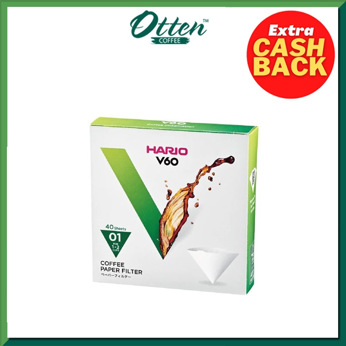 Jual Hario - Kertas Saringan Kopi V60 Paper Filter VCF-01-40W (40lbr ...