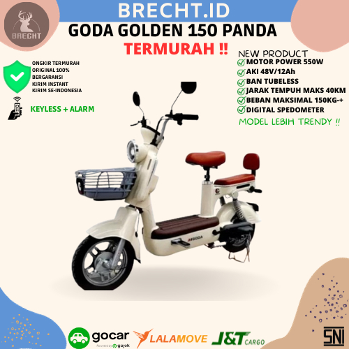 Jual Sepeda Listrik Electric Bike Goda Golden 150 Panda Moped Model ...