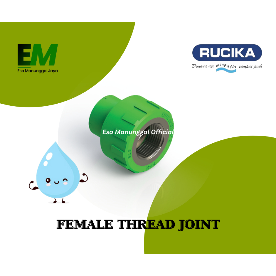 Jual Female Thread Joint 25x3/4" PPR Rucika | Shopee Indonesia