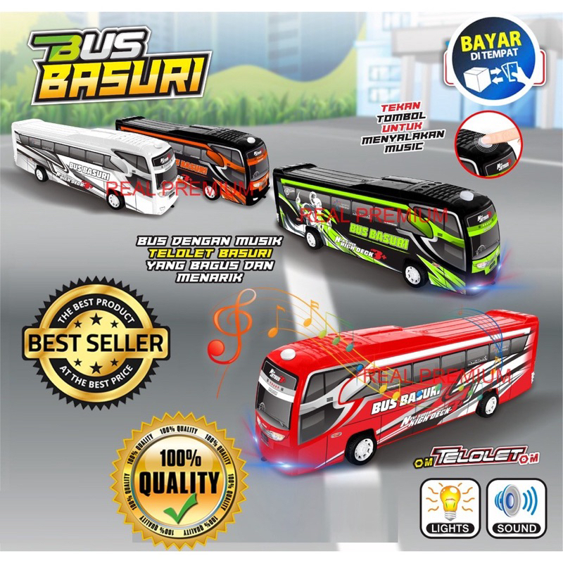 Jual BUS BASURI TELOLET ADA MUSIK DAN LAMPU BIS VIRAL mainan | Shopee ...