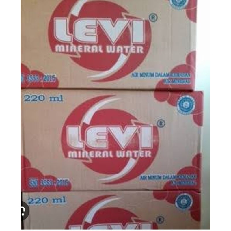 Jual AIR MINERAL GELASAN LEVI 220ml (1 KARTON 48 PCS) | Shopee Indonesia