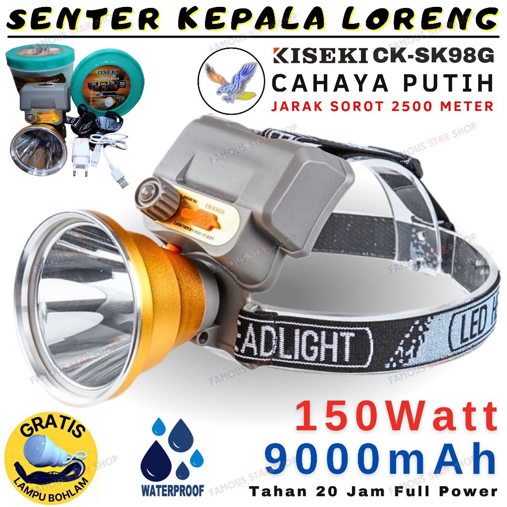 Jual SENTER KEPALA TOMBOL PUTAR KISEKI ORIGINAL CK-SK98G LED ( 150 Watt ...