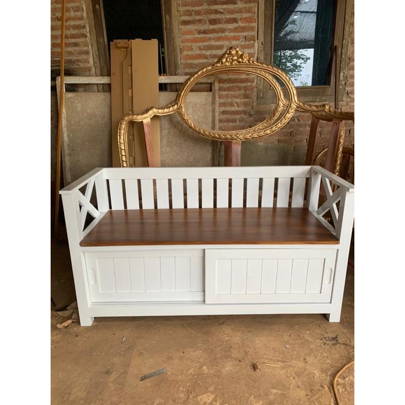 Jual rak sepatu bench storage rak sepatu model bangku rak sepatu ...