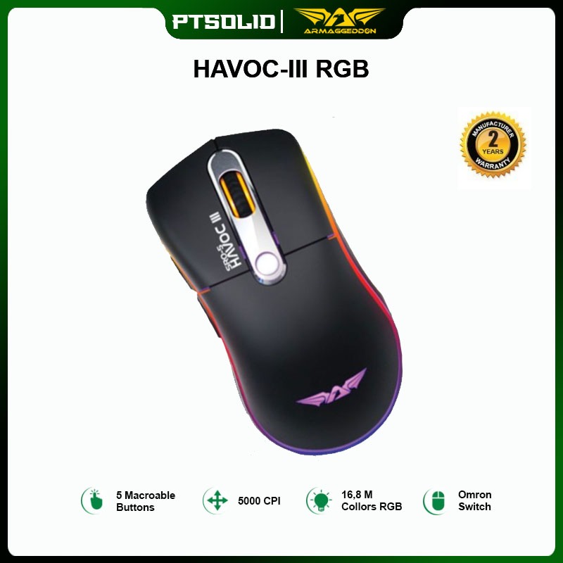 Jual Mouse Gaming Armaggeddon Havoc 3 / Havoc III - Garansi Resmi 2 ...