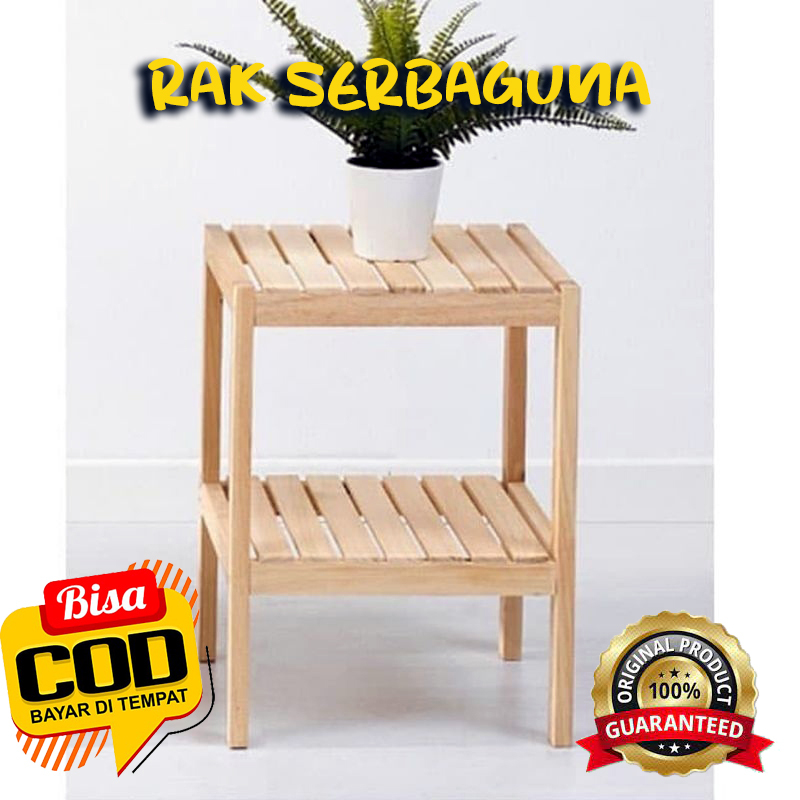 Jual RAK KAYU ESTETIK 2 tingkat rak serbaguna rak display rak kamar ...