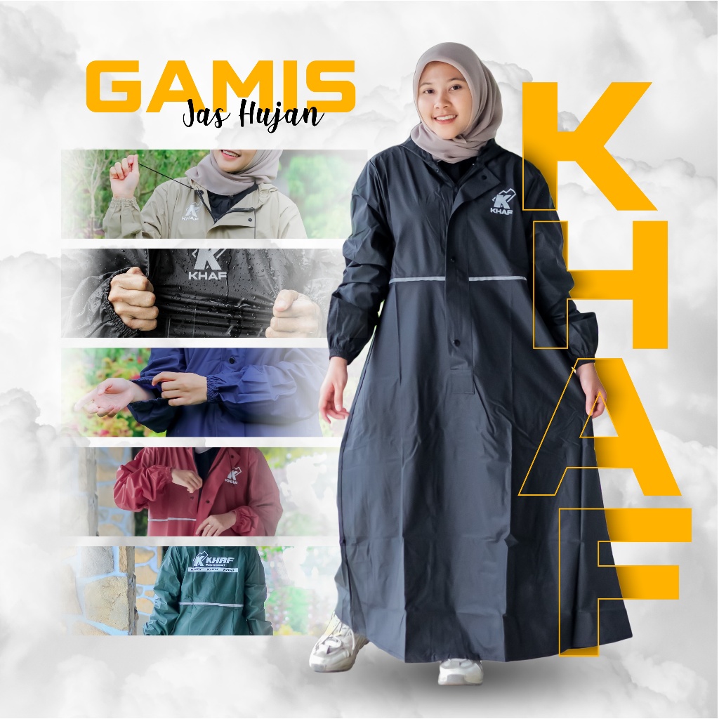 Jual Jas Hujan Wanita Dewasa Model Gamis Syar'i / Mantel Wanita ...