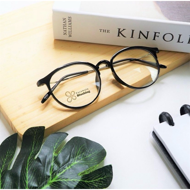 Jual KACAMATA BLUSHING Frame Carlo Black Glossy | Shopee Indonesia