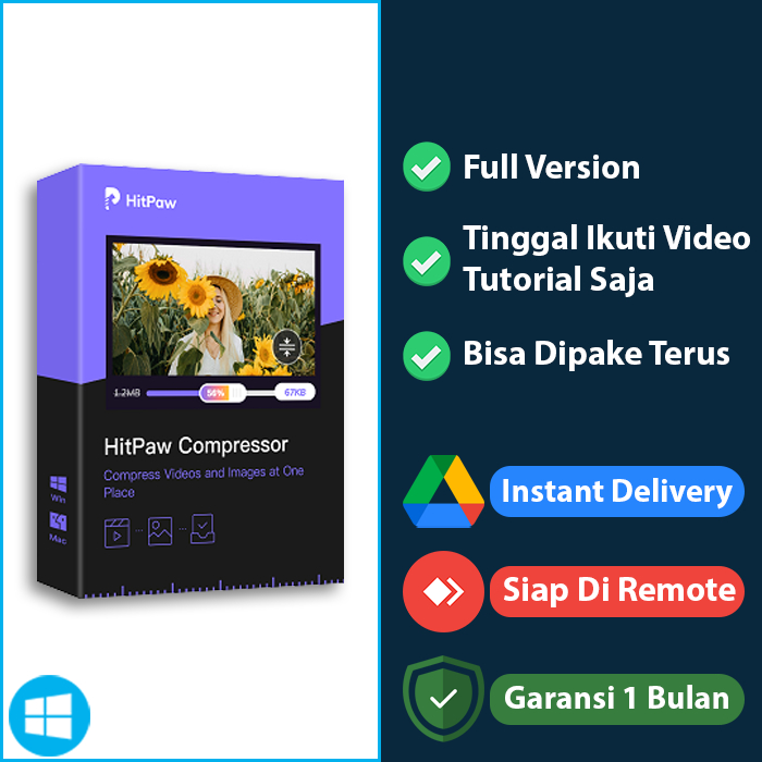 Jual Aplikasi Software | Windows | Utilities | HitPaw Compressor | Shopee Indonesia