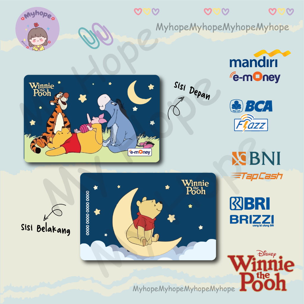 Jual Emoney Etoll Kartun Winnie The Pooh Beruang Pooh Cutee Kartu ...