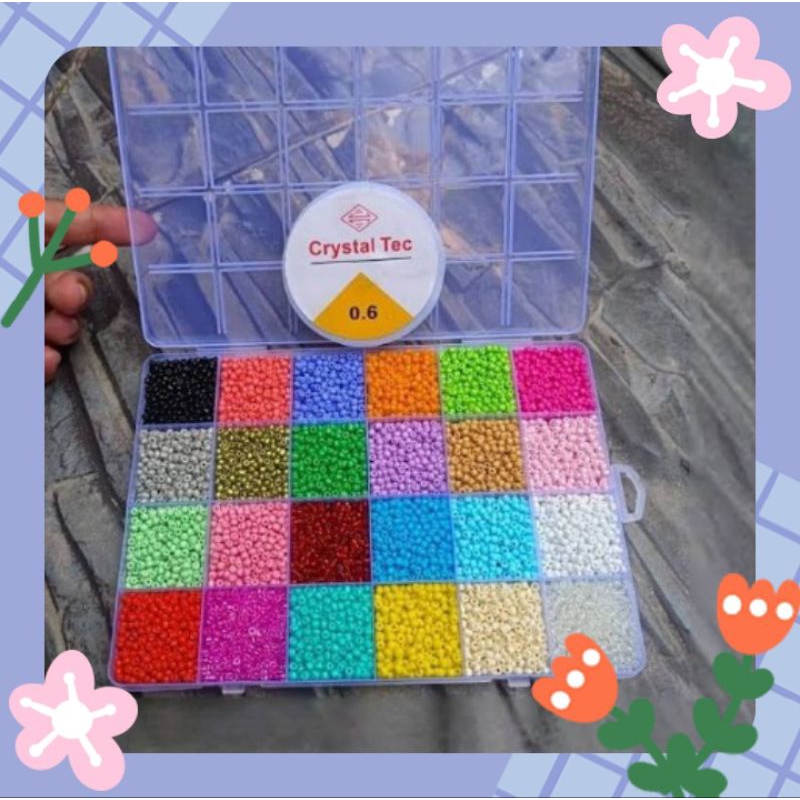 Jual BISA COD Set Manik Manik DIY Lengkap Aesthetic Gelang Cincin ...