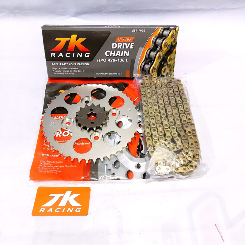 Jual Gear Set TK 428 GSX R 150 / S 150 & Rantai TK 428 HPO 130L Gold | Shopee Indonesia