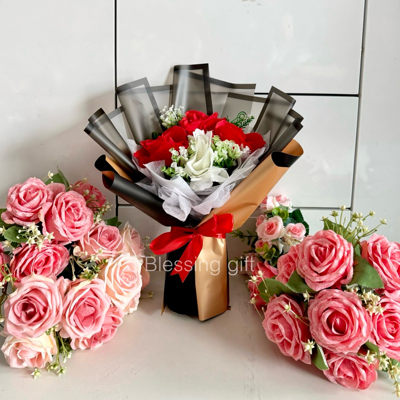 Jual (Di Kirim Hari ini) Buket Bunga Artificial Premium | Flowers ...