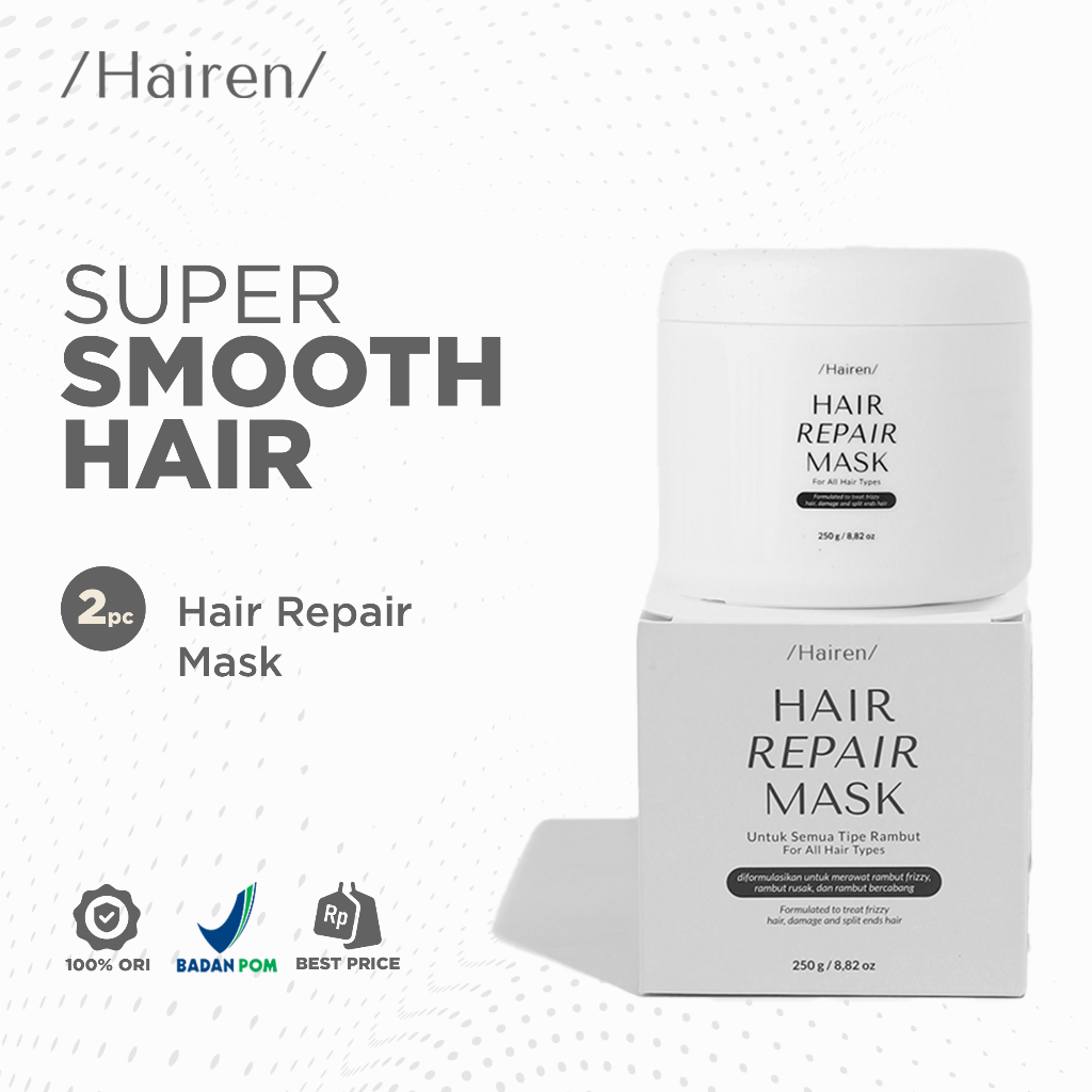 Jual [FREE GIFT] Hairen BUNDLE 2 PCS Hair Repair Mask (for Hair Damage ...
