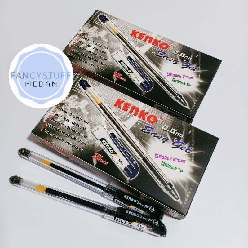 Jual Fancystuff - pulpen kenko gel 0.5mm warna hitam isi 12pcs/ktk (grosir) | Shopee Indonesia
