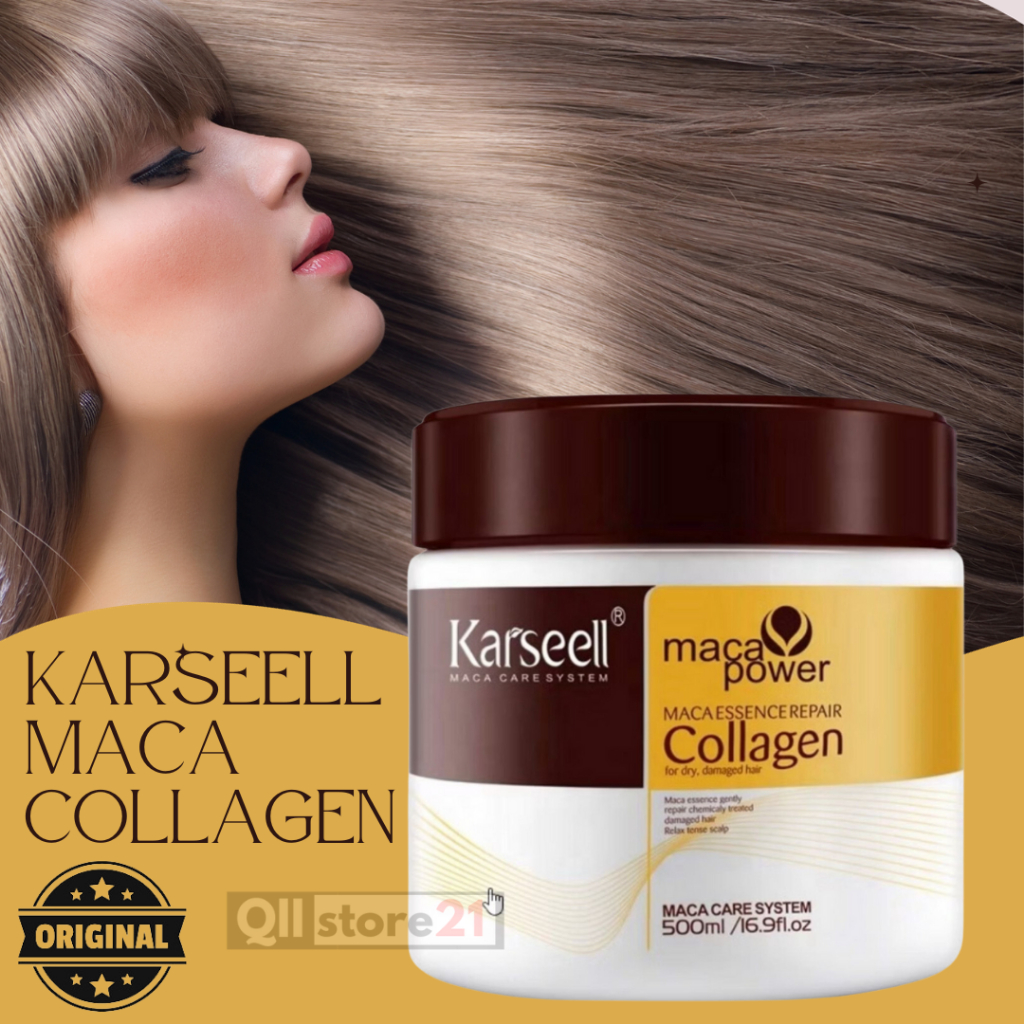 Jual Karseell Maca Essence Repair Collagen Hair Mask | Karsel 500ml ...
