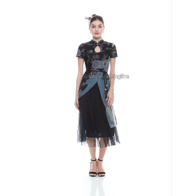 Jual Adore Setelan Batik Kombinasi Rok Tutu Tile Hitam | Shopee Indonesia