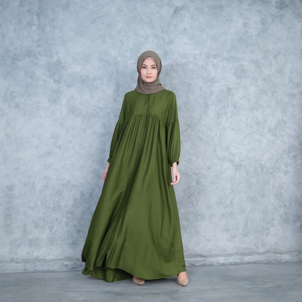 Jual As Mazis Rayon Tebal Adem Homedress Twill Busui Gamis Rayon Dress ...