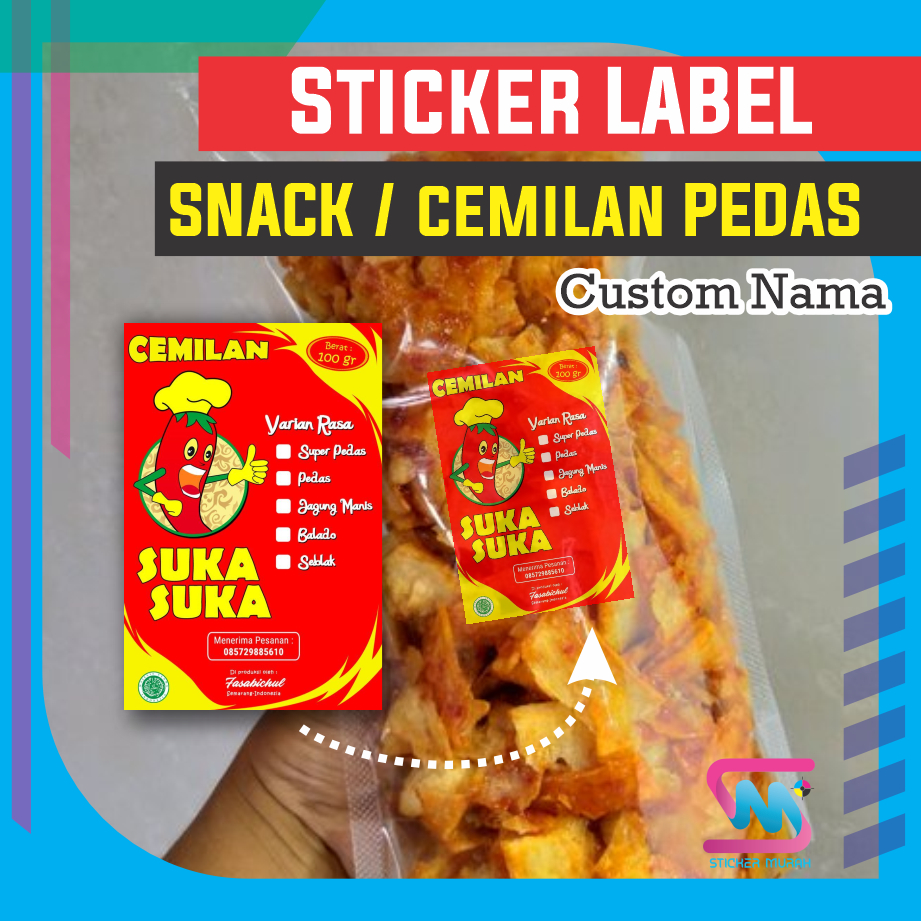 Jual Stiker Murah Bandung Sticker Label Kemasan Makanan Snack Cemilan ...
