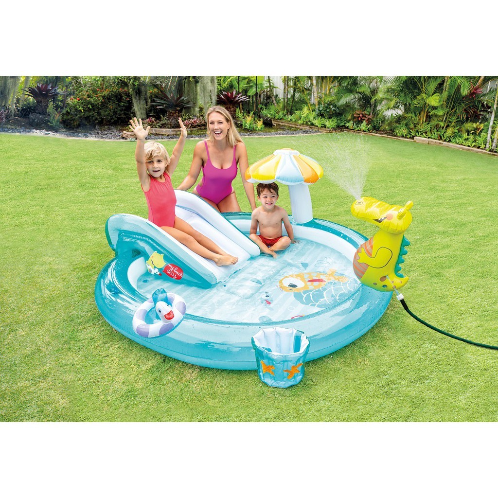 Jual Intex 57165 Kolam Renang Perosotan Anak Gator Play Center | Shopee ...
