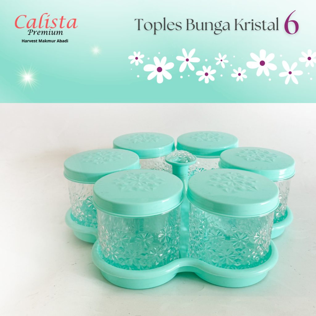 Jual [BISA COD] Calista Premiuml Toples Bunga Kristal 6 Toples 6 Daun ...