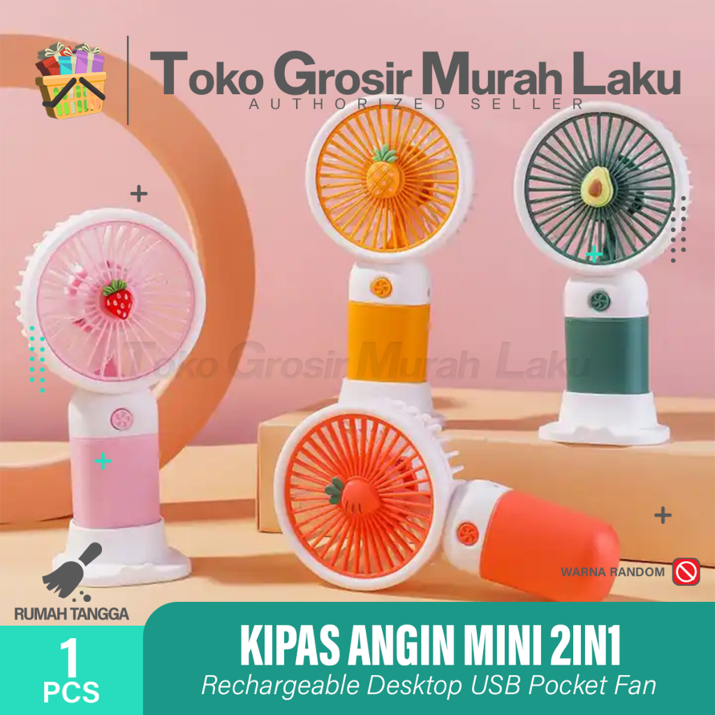 Jual Kipas Angin Mini 2in1 Kipas Angin Portable Bisa Genggam atau ...