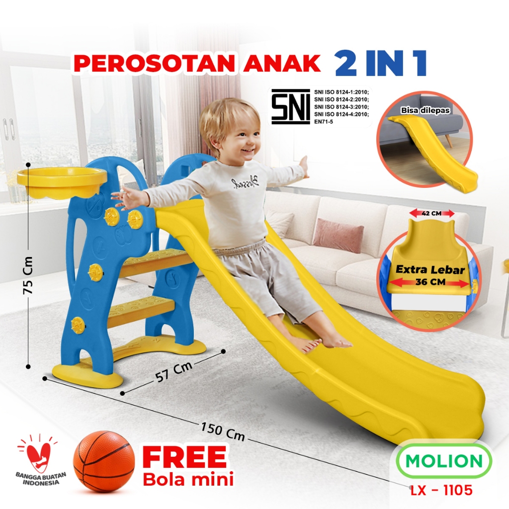 Jual MOLION SNI Mainan Perosotan Anak Mainan Seluncuran Prosotan Kuda ...
