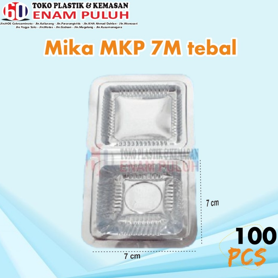 Jual MIKA 7M TEBAL / Plastik Mika Kue Kecil Ukuran 7cmx 7cm / 7M Tebal isi 100pcs / MIka Kotak ...