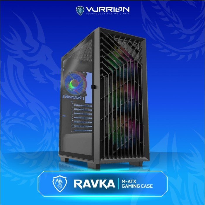 Jual CASING VURRION RAVKA BLACK EDITION + 3 FAN | Shopee Indonesia