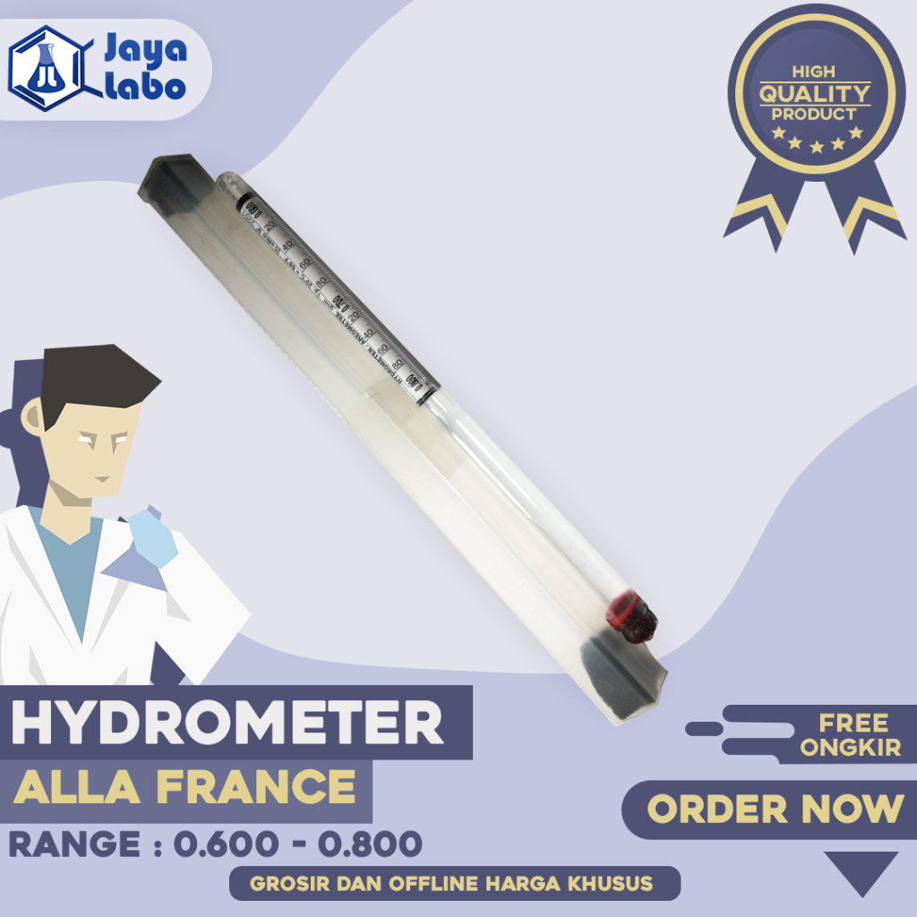 Jual Alla France DENSITY HYDROMETER 0.600-0.800 / HIDROMETER | Shopee ...
