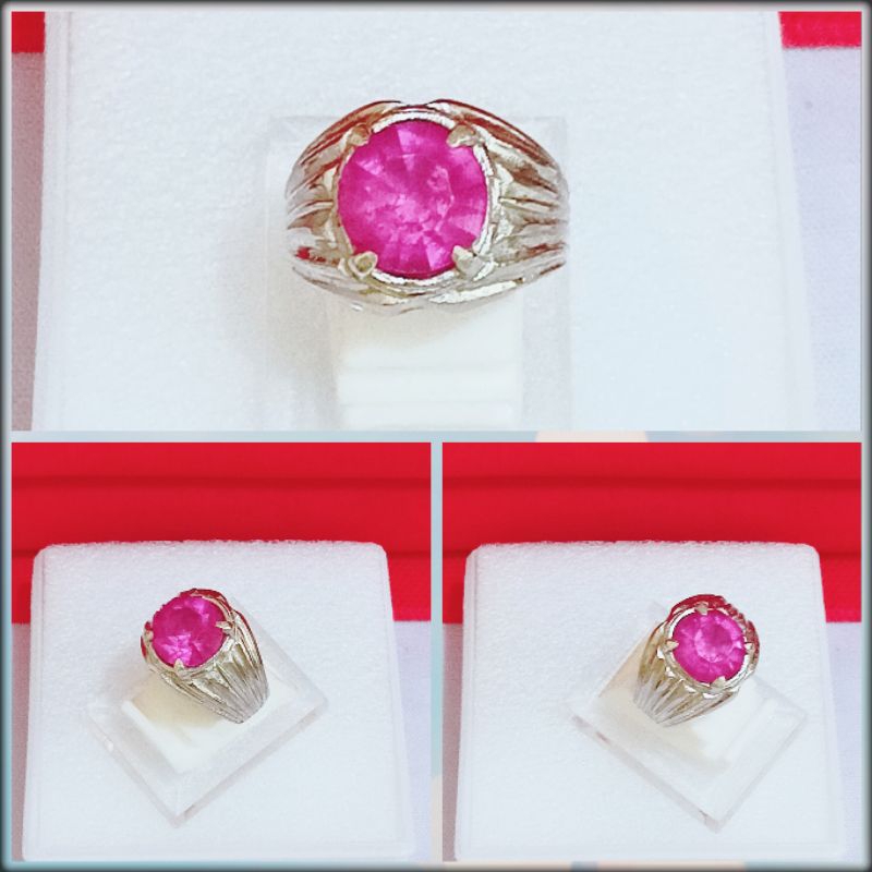 Jual Cincin Batu Natural Siam Rose Pink | Shopee Indonesia