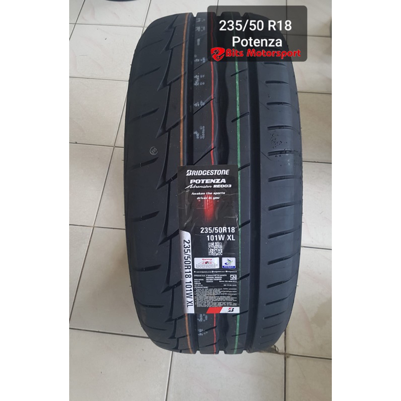 Jual Ban Bridgestone Potenza RE003 235 50 R18 Ban Mobil Alphard, Velfire, Innova, Rush, Terios ...