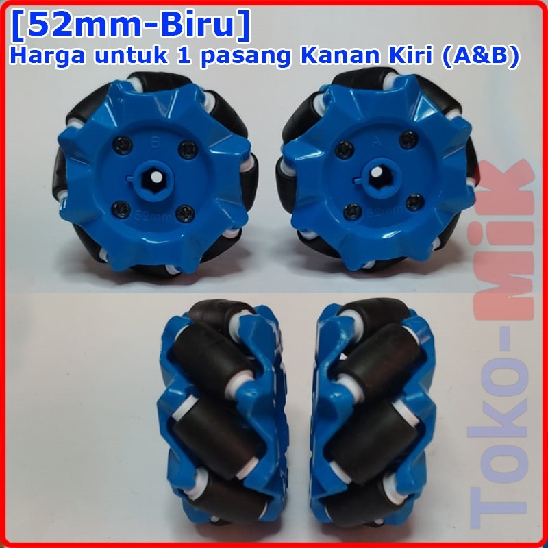 Jual Roda Ban Omnidirectional Robot Mecanum Wheel Smart Car 1 Pasang ...