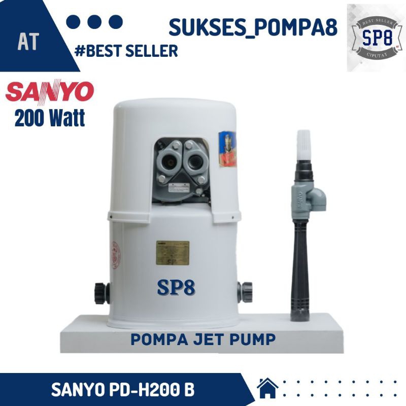 Jual Pompa Air SANYO PD-H200B Otomatis / Pompa Air Jet Pump | Shopee ...