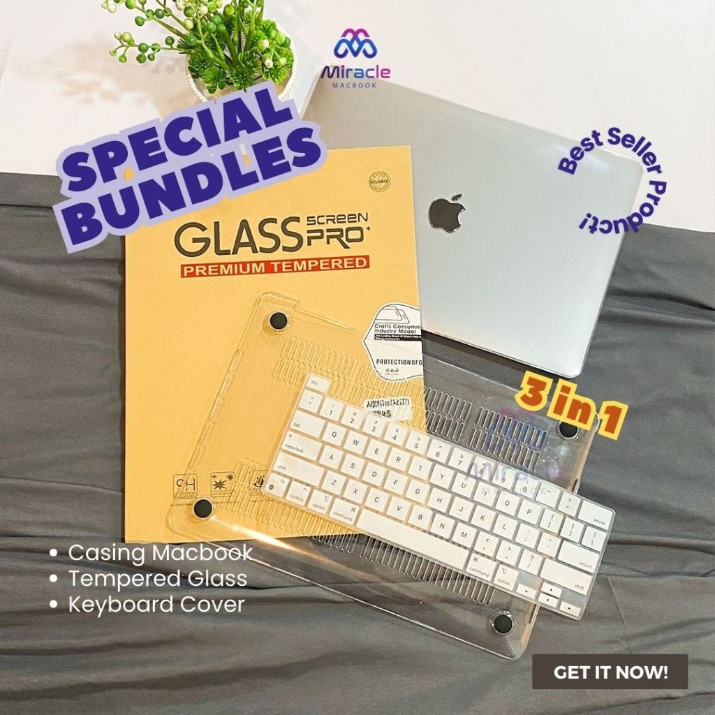 Jual Paket BUNDLE Case Macbook Crystal Clear / Bening / Transparan ...