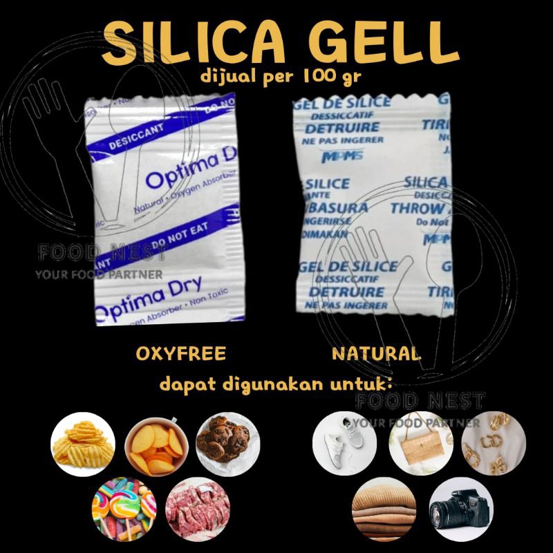 Jual SILICA GEL OXY OXYFREE 100GR 100 GRAM 100GRAM SILICA GEL NATURAL ...