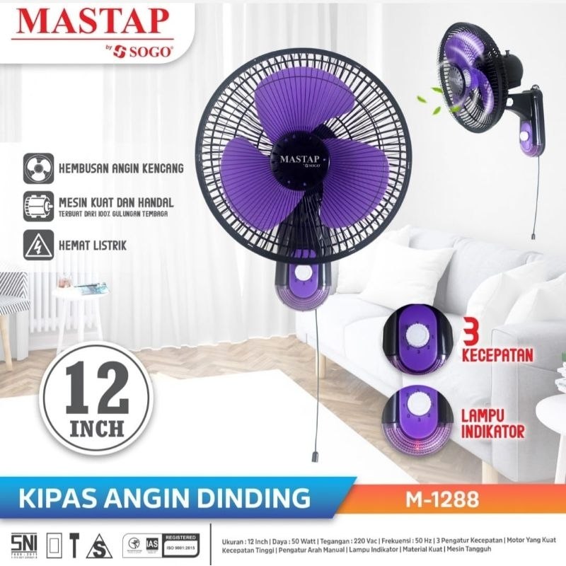 Jual PROMO Kipas Angin Dinding / tembok / gantung Wall Fan Mastap-SOGO 12 Inch SUPER KENCANG ...