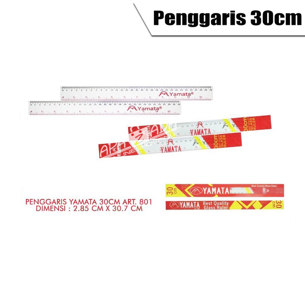 Jual Apazada - Penggaris Yamata 30Cm / Set Penggaris Sekolah Murah ...