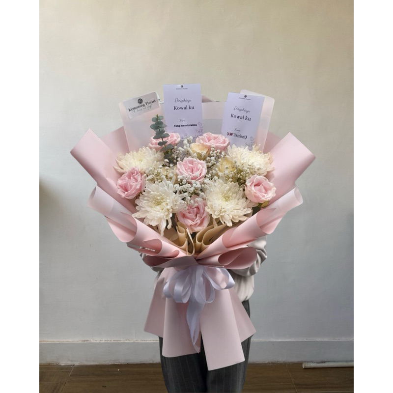 Jual (kode 31) Hand buket malang/bunga tangan malang/fresh flower/bunga ...