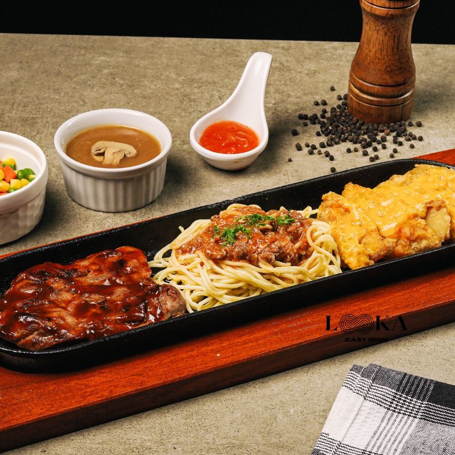 Jual Looka Cast Iron Hot Plate Steak / Piring Steak Model Panjang Salur ...