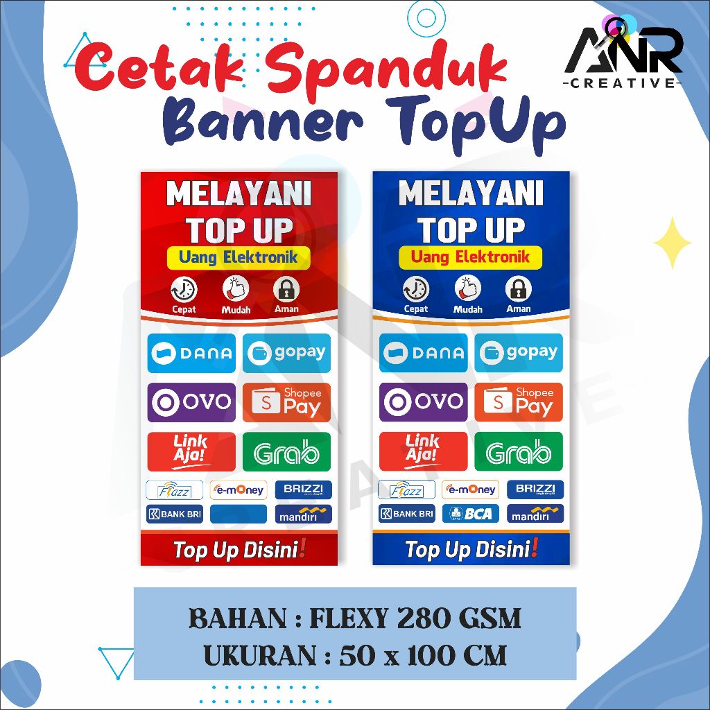 Jual SPANDUK KONTER/ SPANDUK TOP UP/ BANNER TARIK TOP UP/ SPANDUK ...
