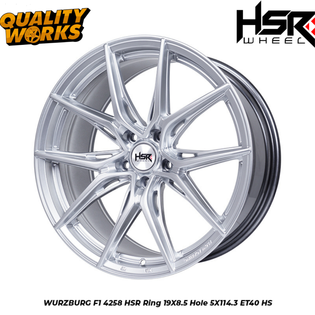 Jual Velg mobil ring 19 lubang 5 pcd 5x114.3 pelek HSR WURZBURG F1 R19 ...